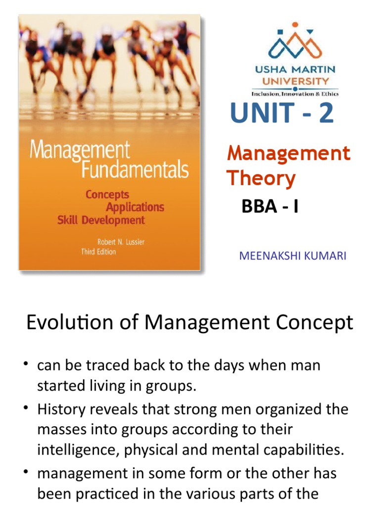 UNIT-2 Evolution of Management | PDF | System | Conceptual Model