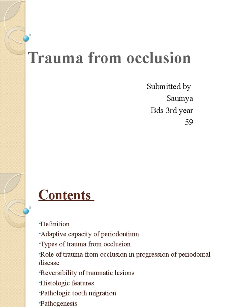 Understanding Trauma from Occlusion | PDF | Periodontology | Human Tooth