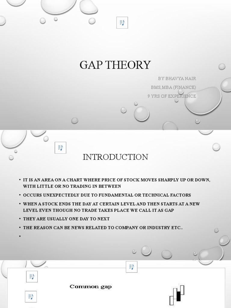 Gap Theory: by Bhavya Nair BMS, Mba (Finance) 9 Yrs of Experience | PDF