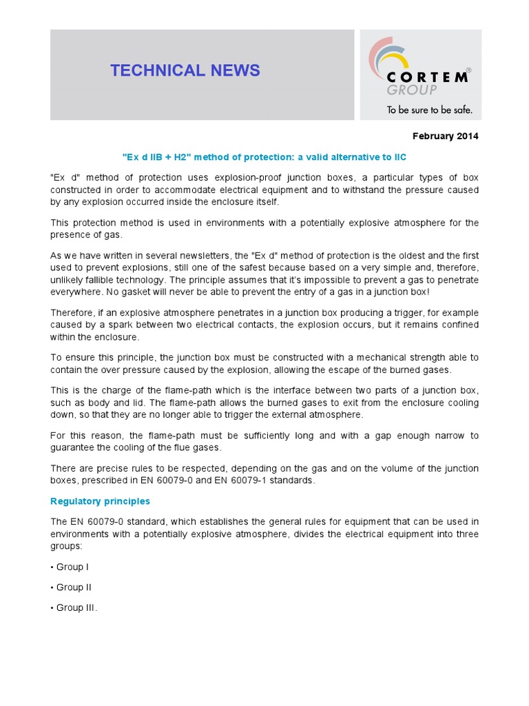 Ex D Iib h2 Method of Protection A Valid Alternative To Iic | PDF | Gases