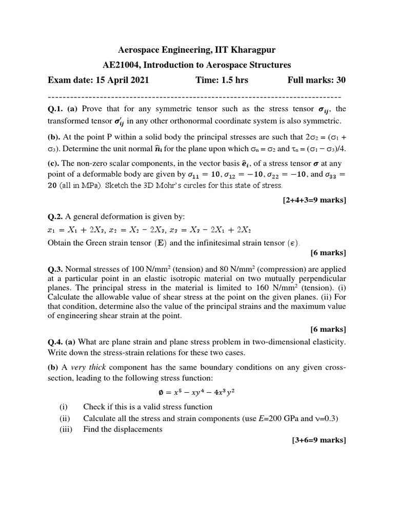 Aerospace Engineering, IIT Kharagpur AE21004, Introduction To Aerospace ...