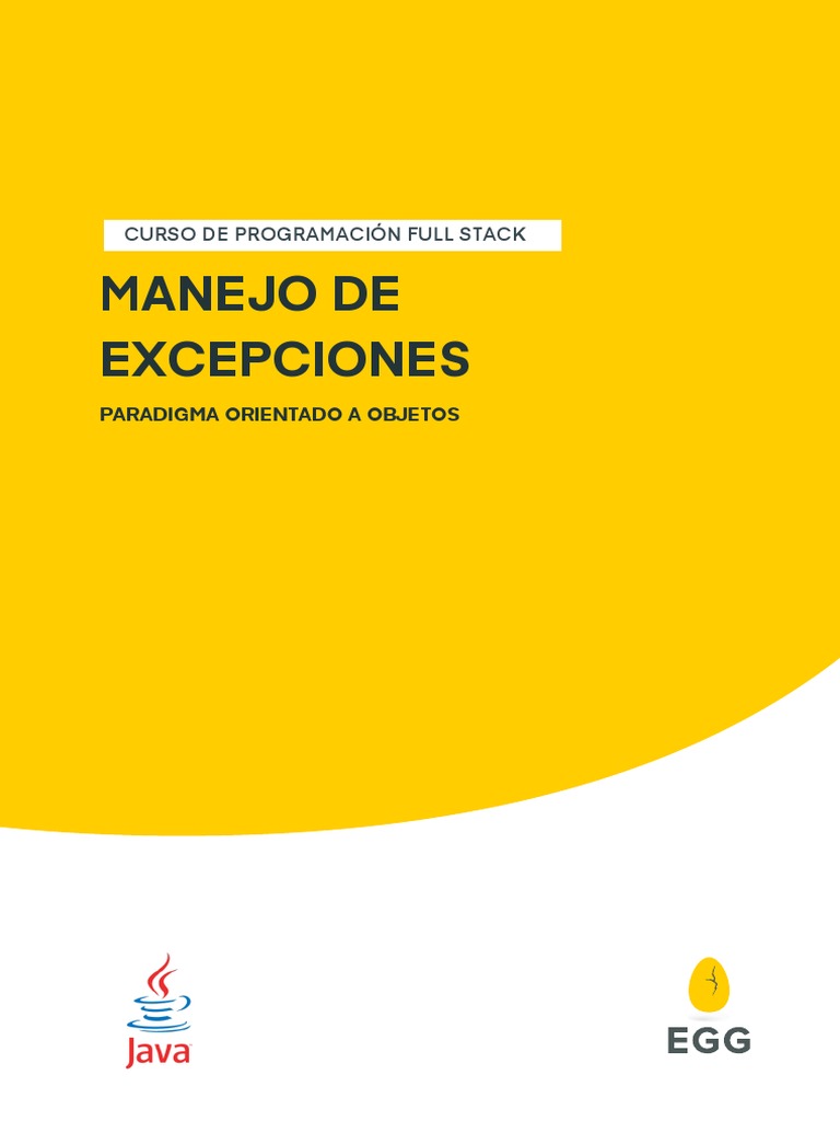 10 - Guía Manejo Excepciones | PDF | Objeto (informática) | Java (lenguaje de programación)