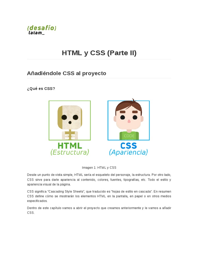 Lectura - HTML y CSS (Parte II) | PDF | HTML | Desarrollo de software