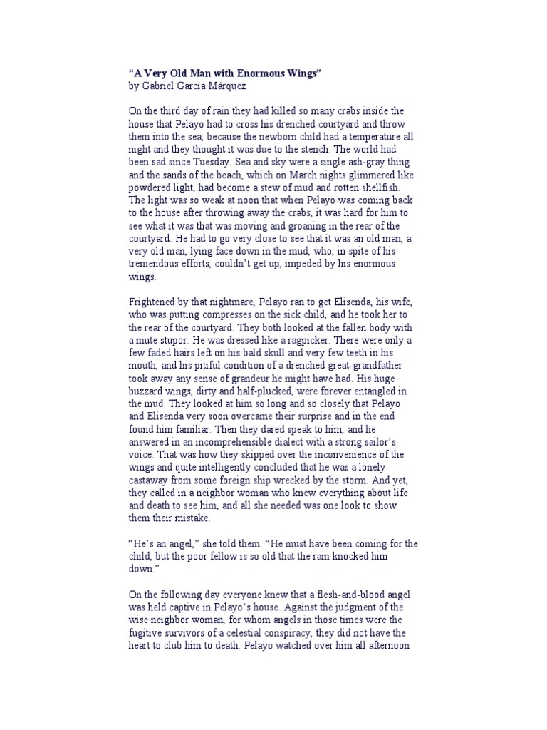 A Very Old Man With Enormous Wings | PDF