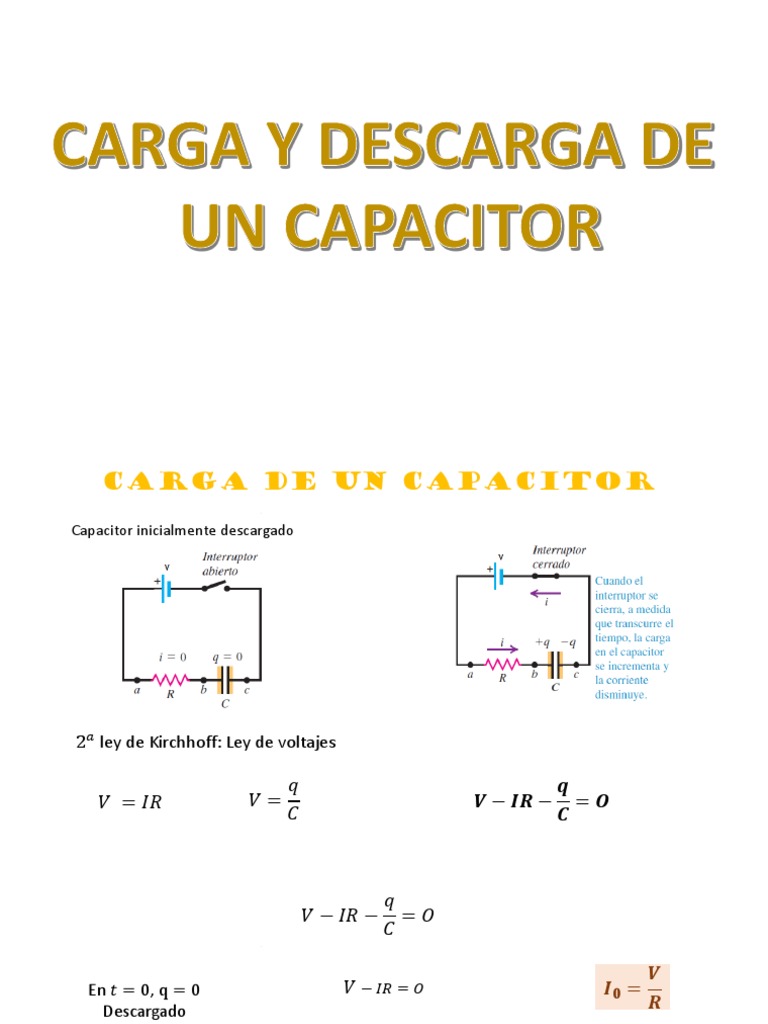 Carga y Descarga de Un Capacitor | PDF | Condensador | Física