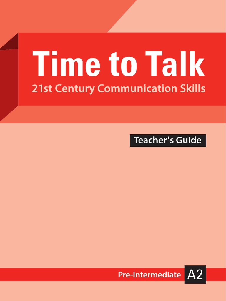 Time To Talk - A2 | PDF | Adjective | Verb