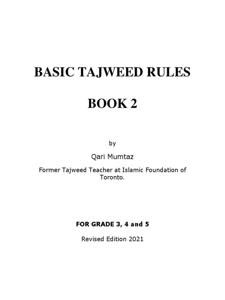 Basic Tajweed Rules For Grade 345 | PDF | Quran | Islam