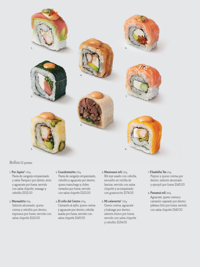 Rollos: 10 Piezas Por Japón Cuauhtemitto Masiosare Roll Filadelfia Tai ...