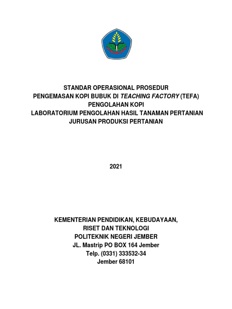 Sop Tefa Full | PDF