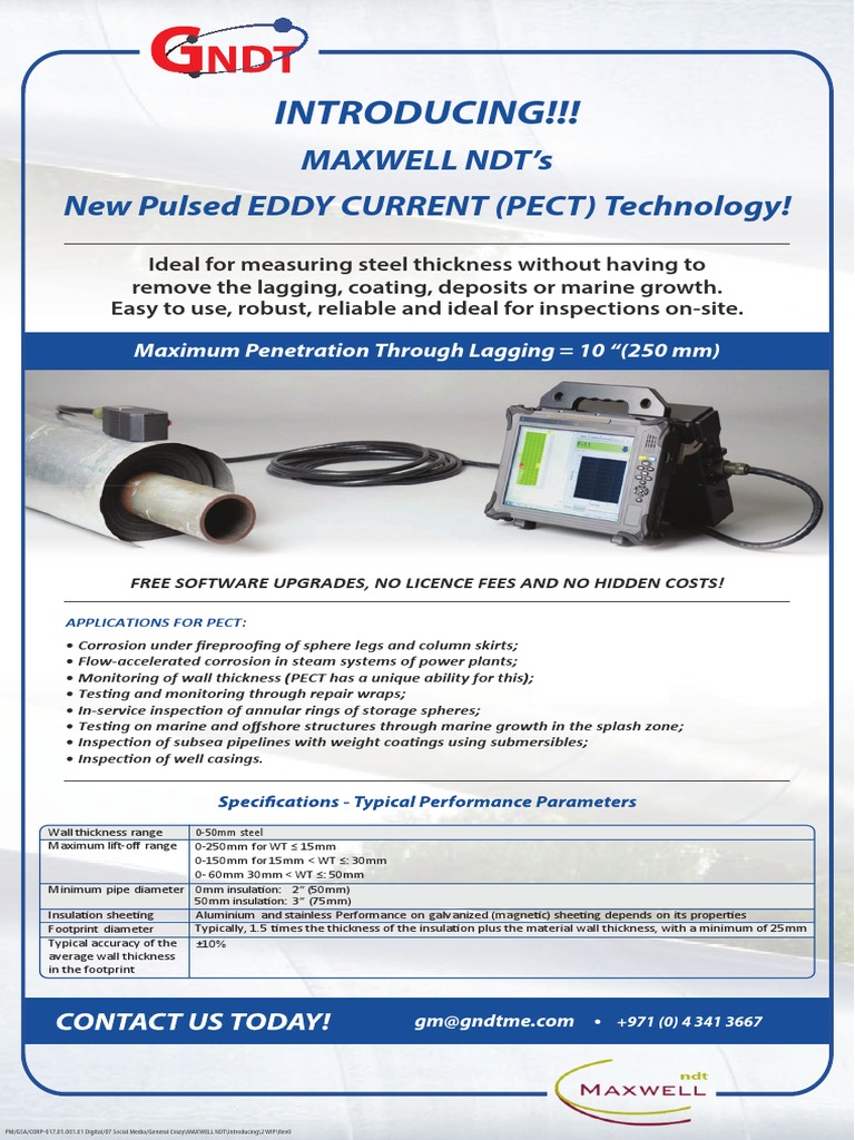 Measure steel thickness through lagging with PECT technology | PDF ...