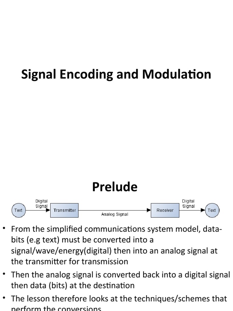 Signal Encoding and Modulation Schemes | PDF | Modulation | Computer Data