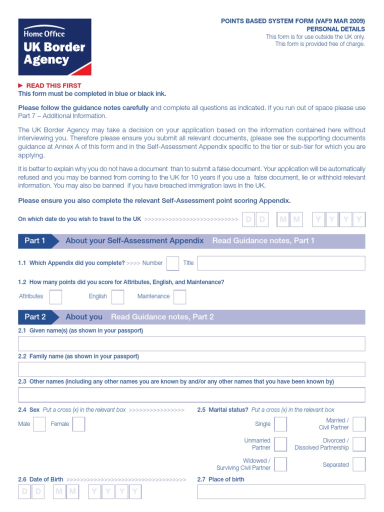 Vaf9 Application Forms | PDF