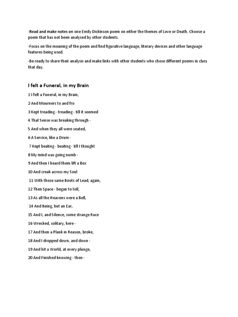 I Felt A Funeral, in My Brain | PDF | Psychology | Mental Processes