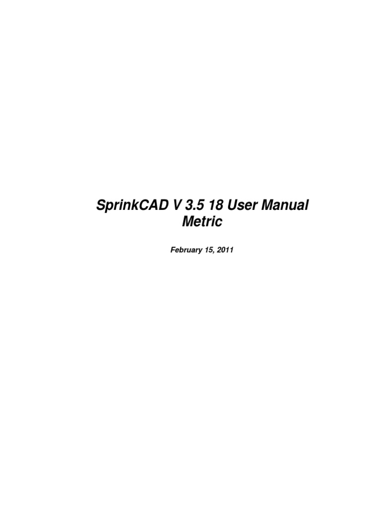 Sprinkcad Manual | PDF | Pipe (Fluid Conveyance) | License