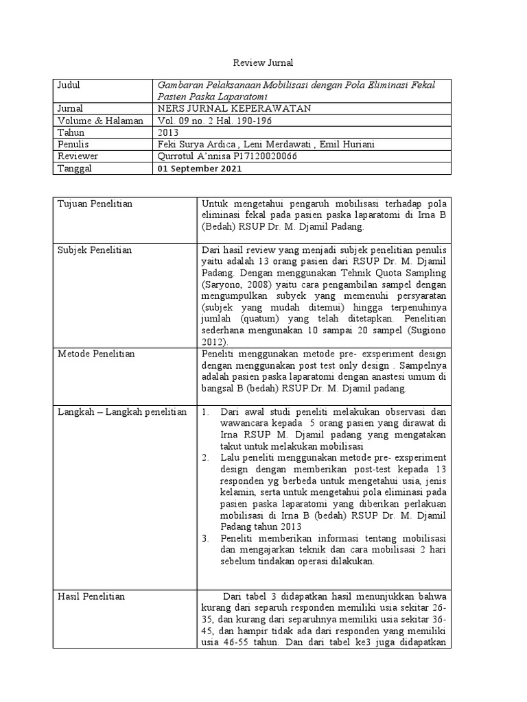 Tugas Review Jurnal | PDF