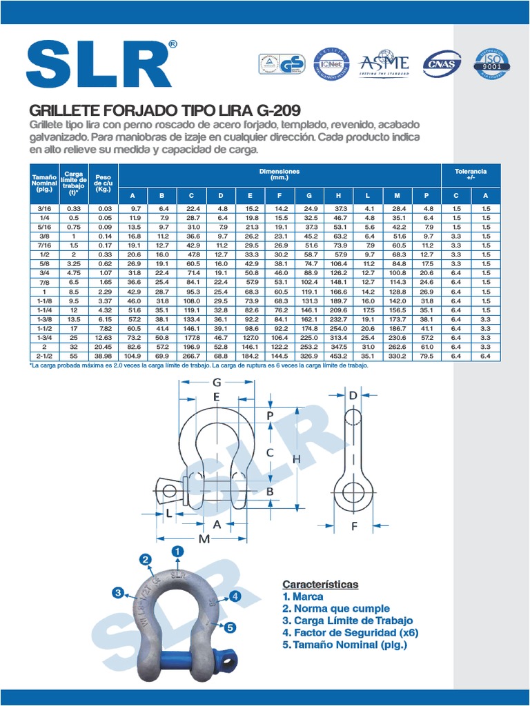 Grillete Forjado Tipo Lira G-209 | PDF | Tecnología