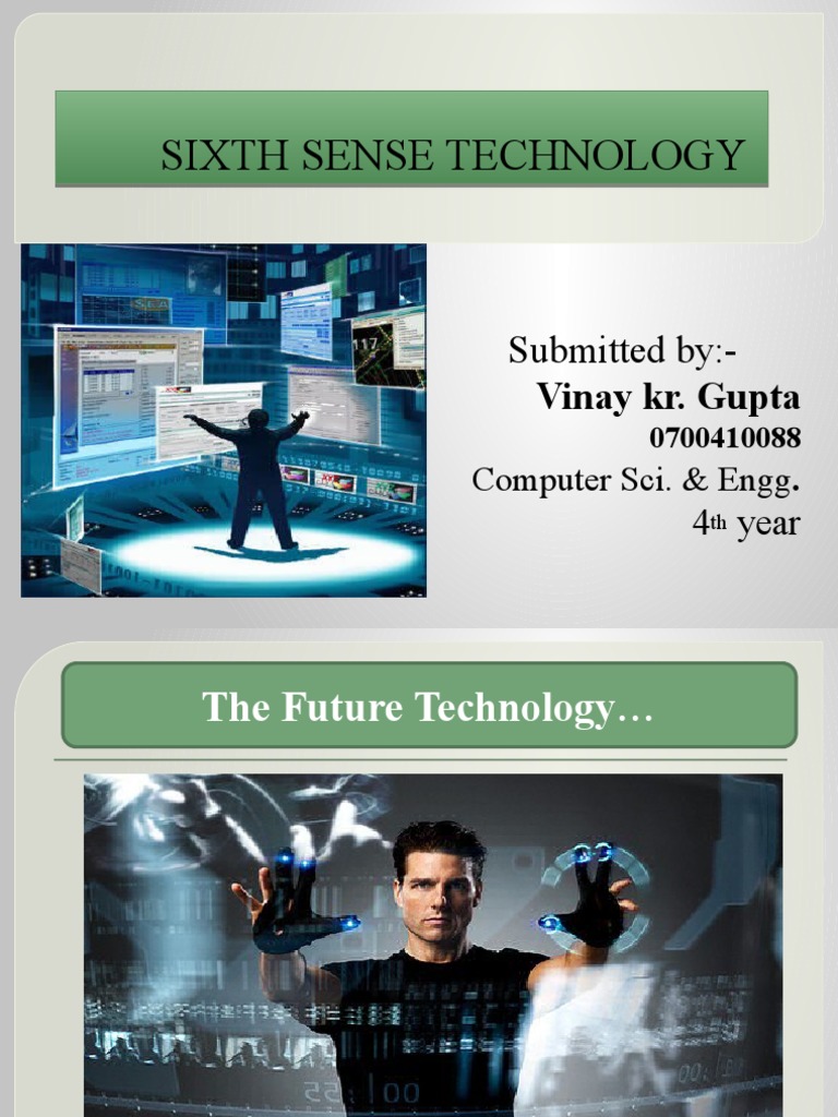 Sixth Sense Technology Sixth Sense Technology: Submitted By | PDF ...