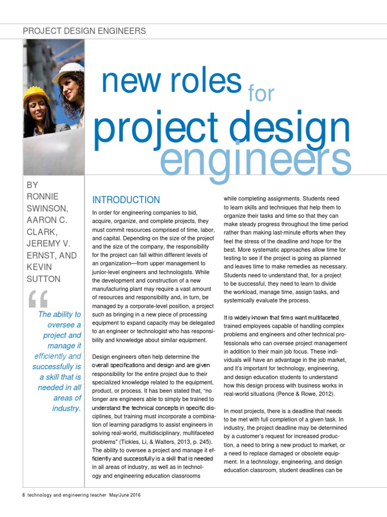 New Roles For Project Design Engineers | PDF | Project Management
