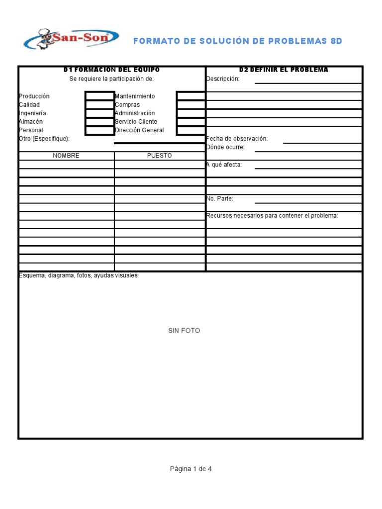 Formato 8D para Solución de Problemas | PDF | Informática | Business