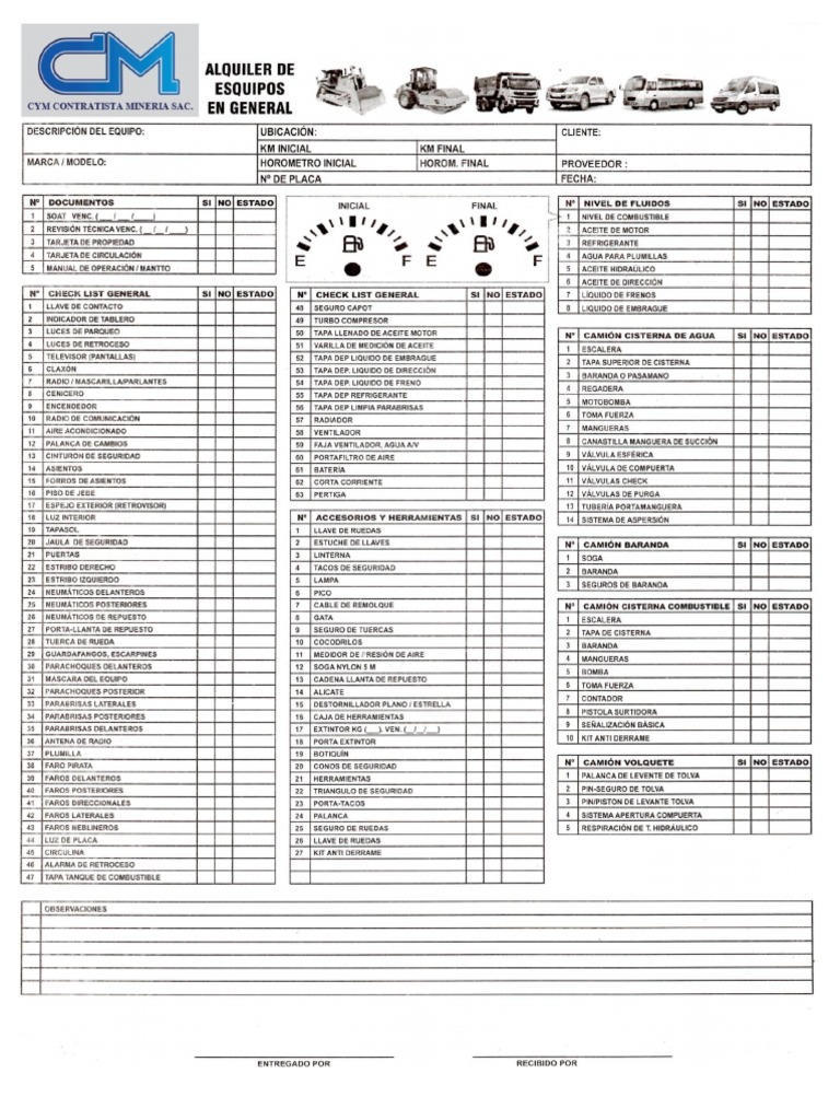 Formato Check List | PDF