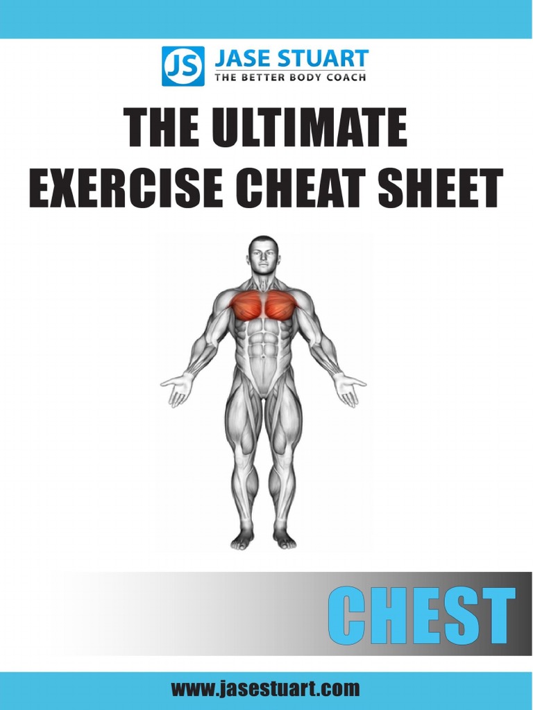 Ultimate Exercise Cheat Sheet - Chest | PDF | Health Care | Health ...