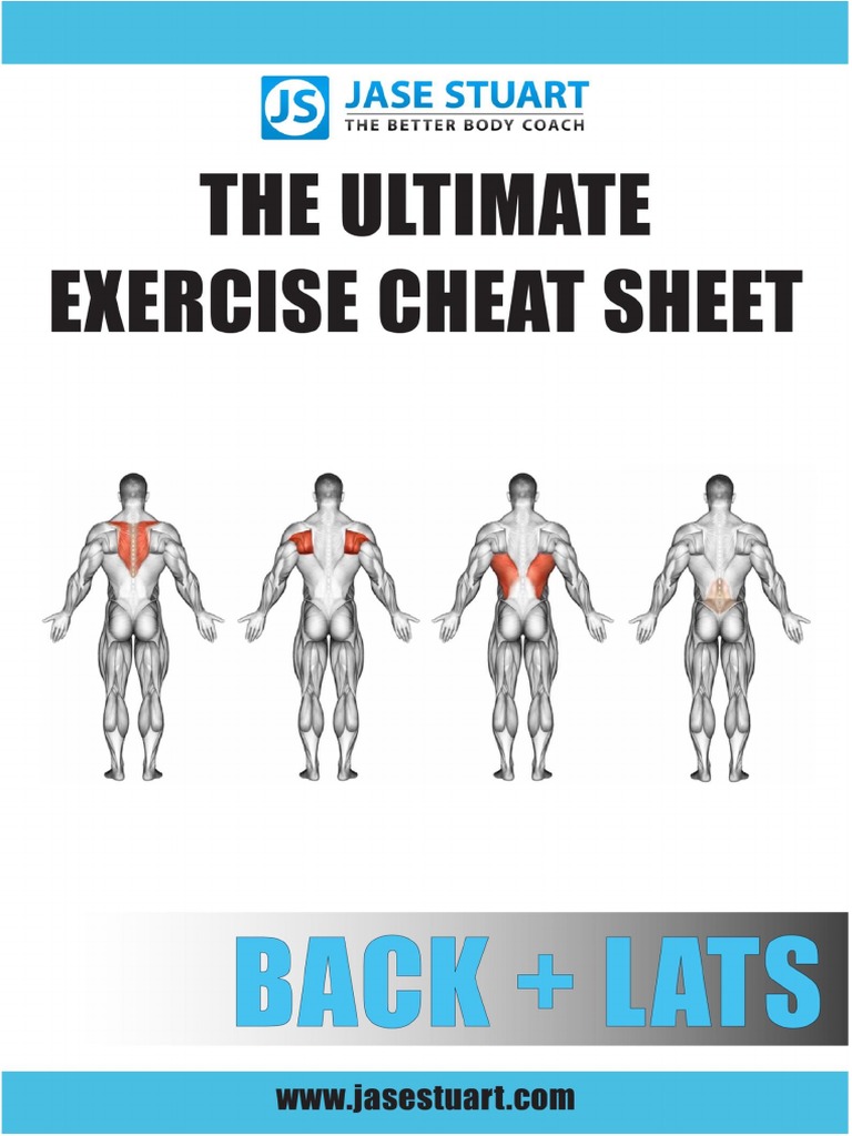 Ultimate Exercise Cheat Sheet - Back + Lats | PDF | Health Care ...