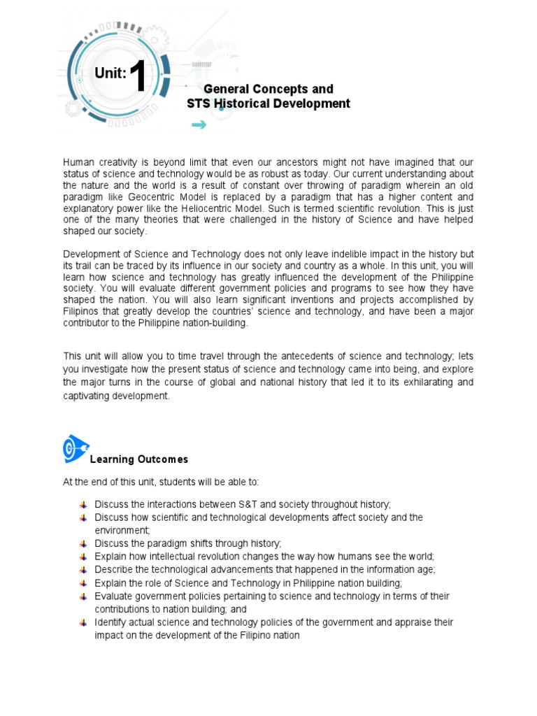 Unit:: General Concepts and STS Historical Development | PDF | Science ...