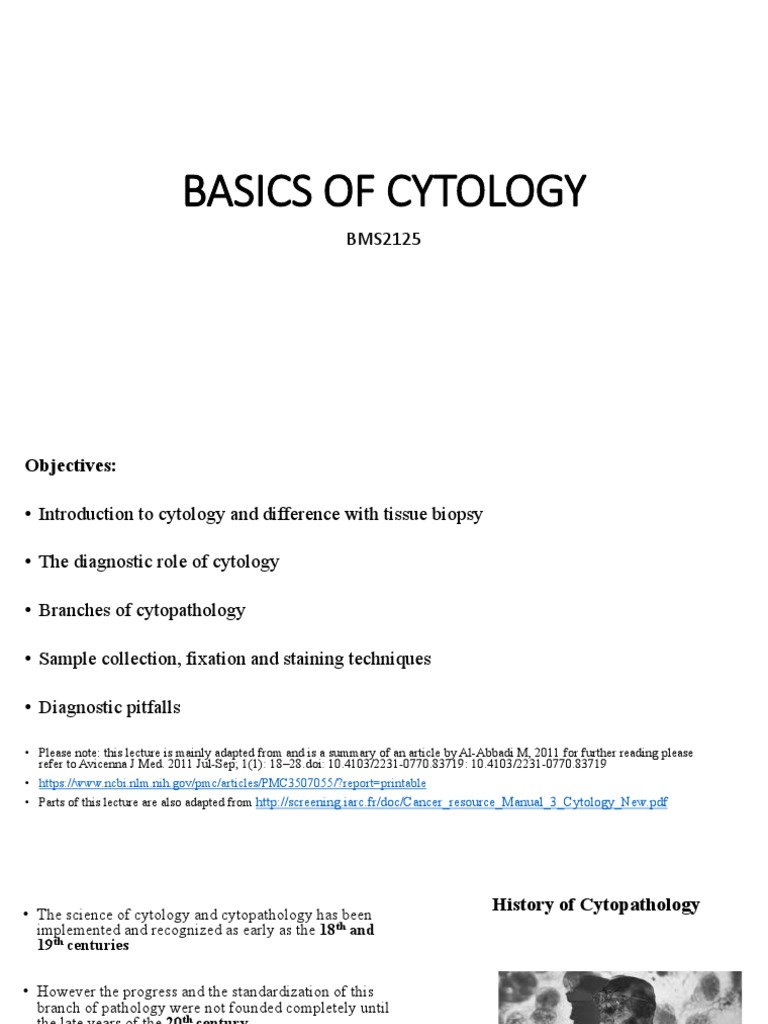 Basics of Cytology-2021 | PDF | Cytopathology | Staining