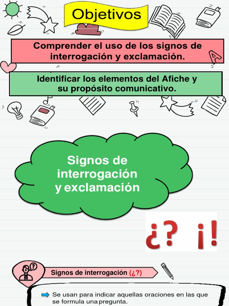 Uso de signos de interrogación y exclamación | PDF | Póster | Puntuación
