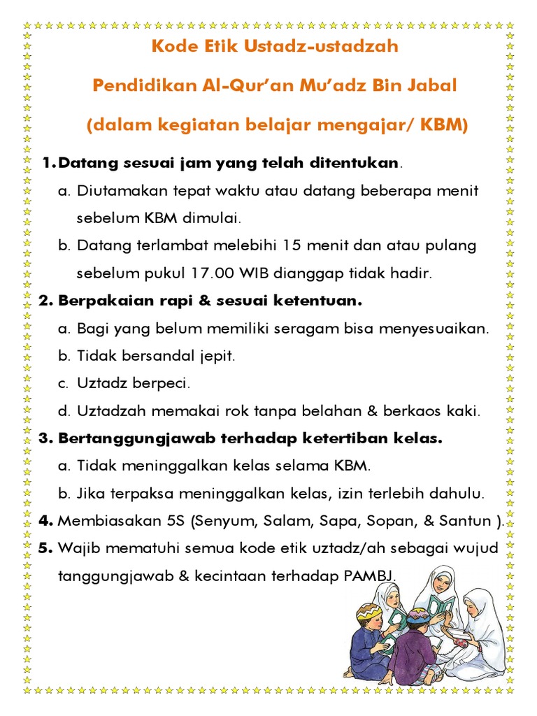 Kode Etik Ustadz | PDF | Pengembangan Diri | Gaya Hidup