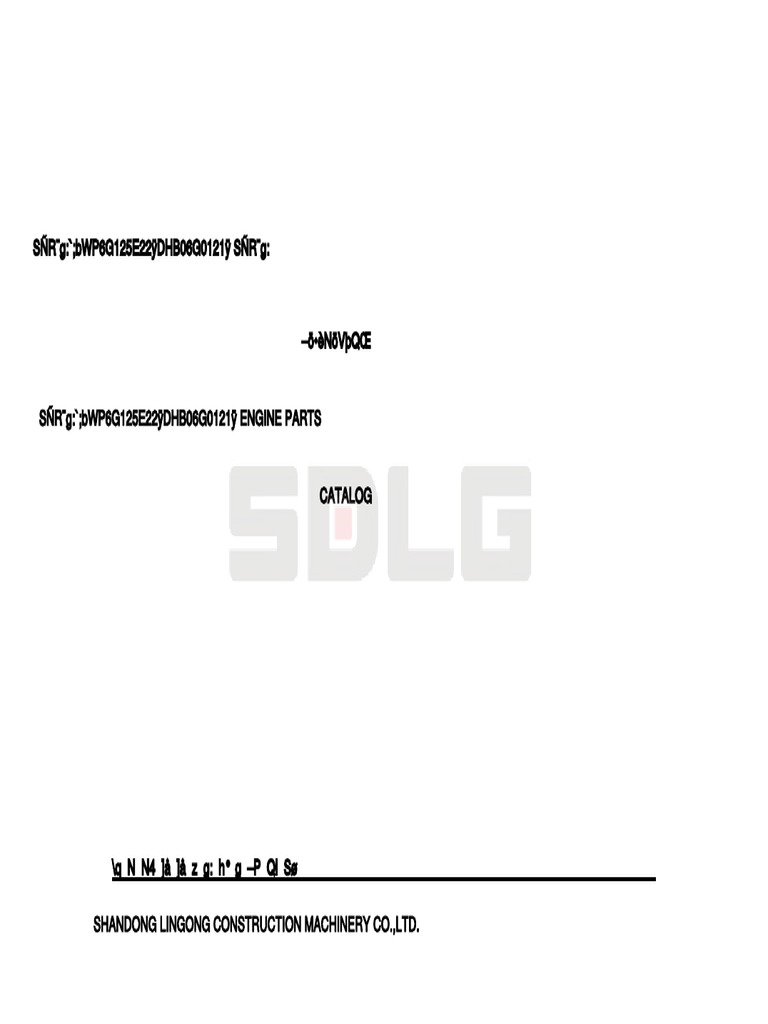 发动机总成WP6G125E22（DHB06G0121） ENGINE PARTS Catalog | PDF | Piston ...