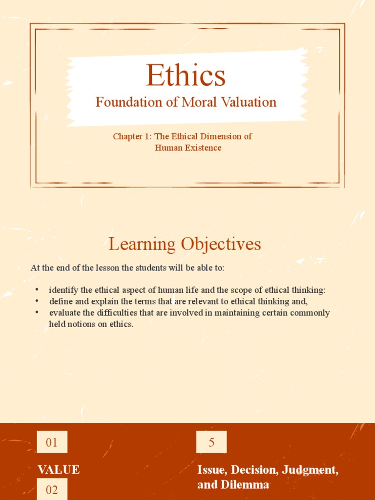 Ethical Dimensions of Human Existence | PDF | Morality | Normative