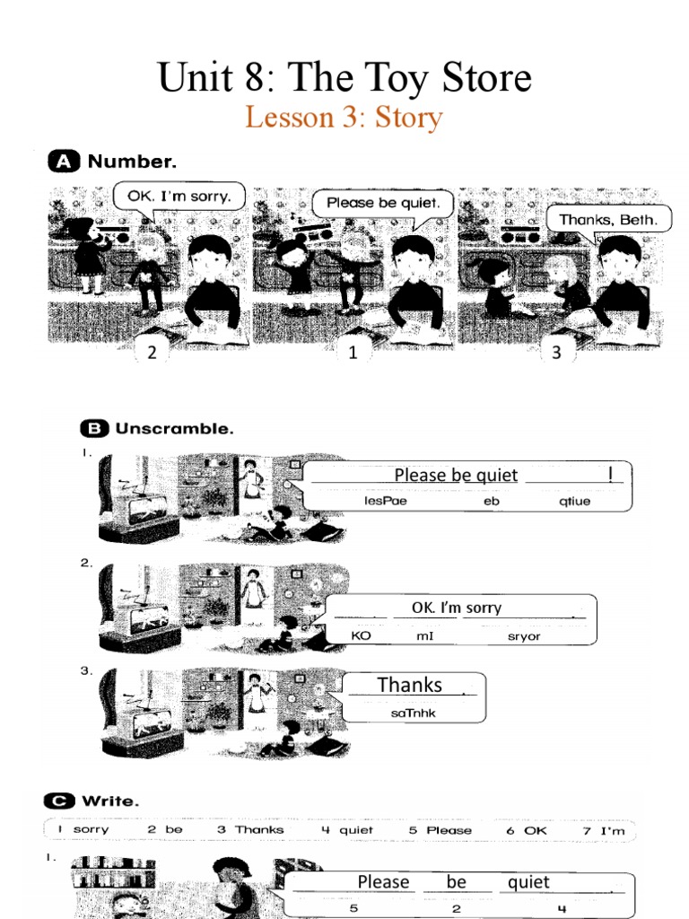 Unit 8: The Toy Store: Lesson 3: Story | PDF