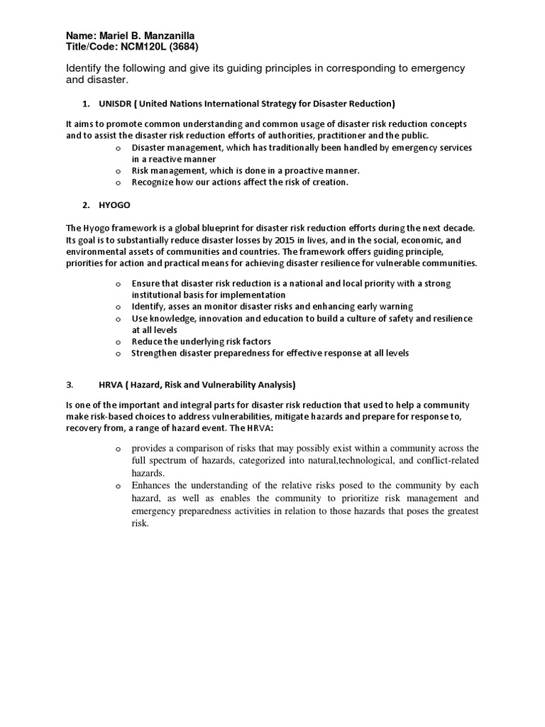 Identify The Following and Give Its Guiding Principles in Corresponding ...