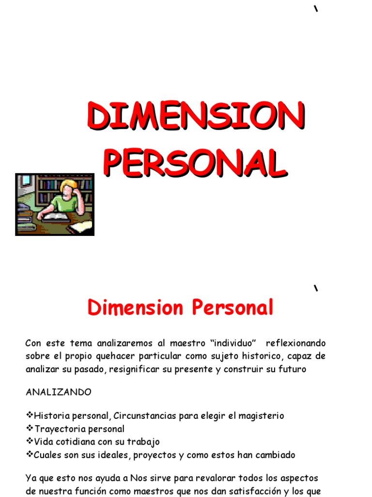 IME Dimension Personal | PDF | Maestros | Conceptos psicologicos