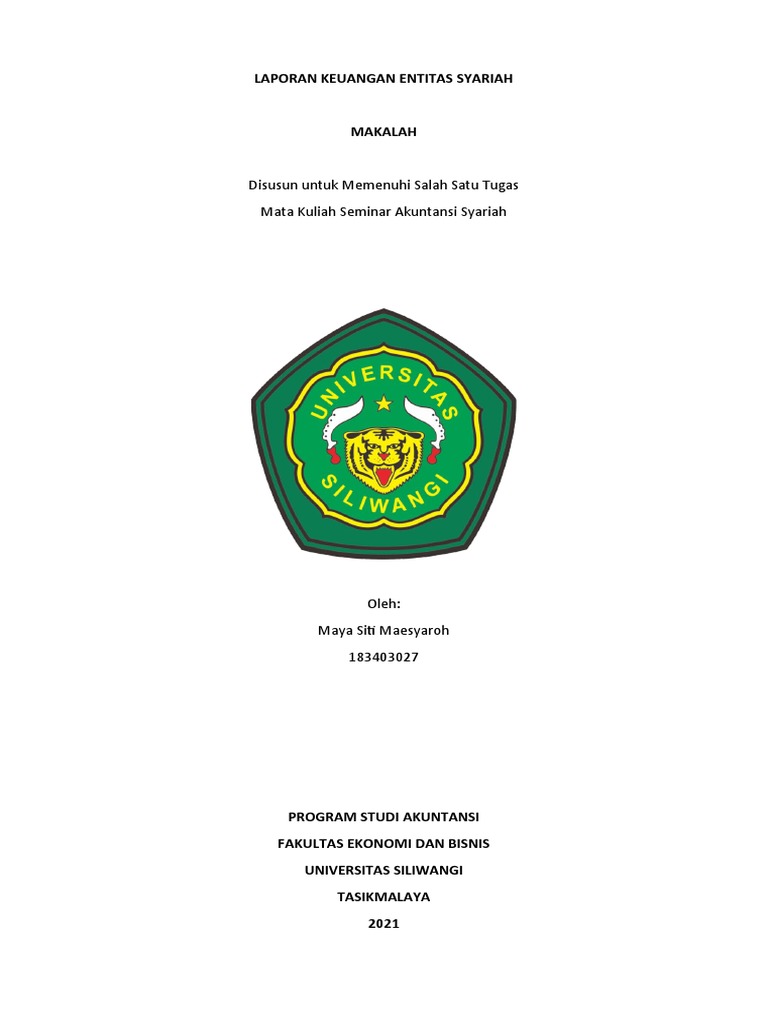 Laporan Keuangan Entitas Syariah | PDF | Bisnis