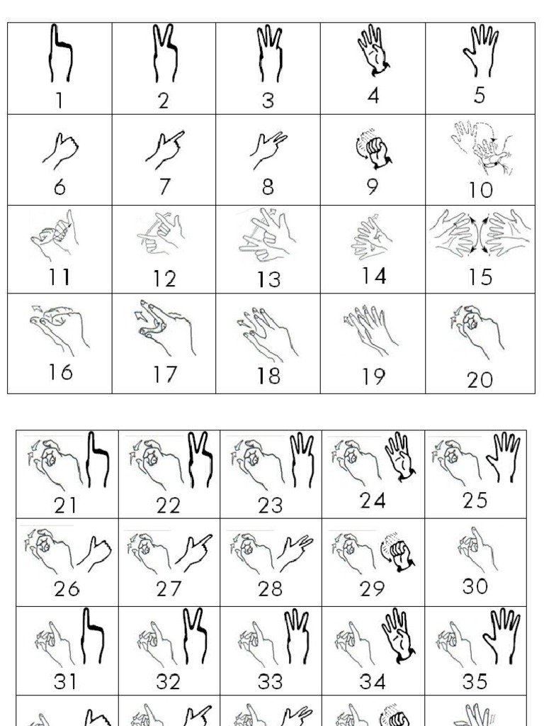 Laminas Numeros 1 Al 100 en LSM | PDF