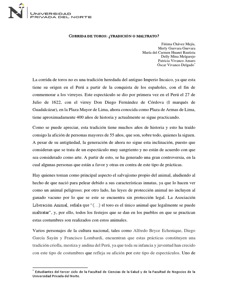 Corrida de Toros. Tradición o Maltrato - 6760 - Revisado | PDF | Toreo ...