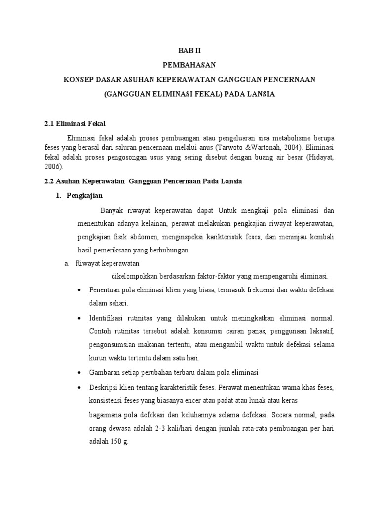 Konsep Askep GGN Eliminasi Fekal | PDF