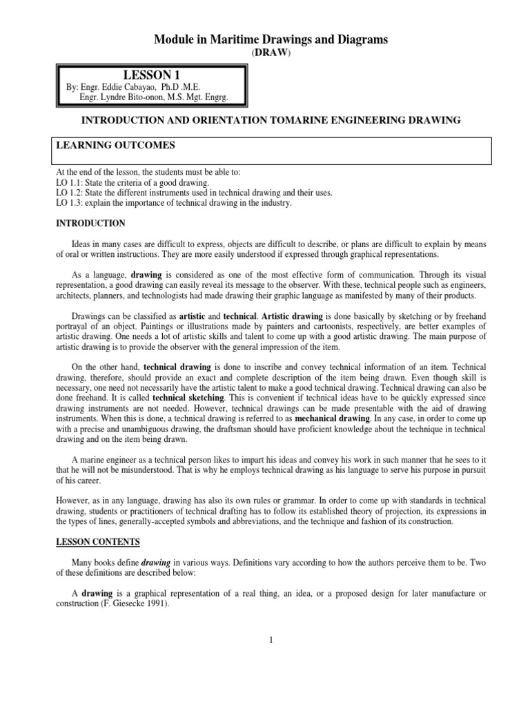 Draw - Chapter 1 - Intro, Lesson1 | PDF | Technical Drawing | Pencil
