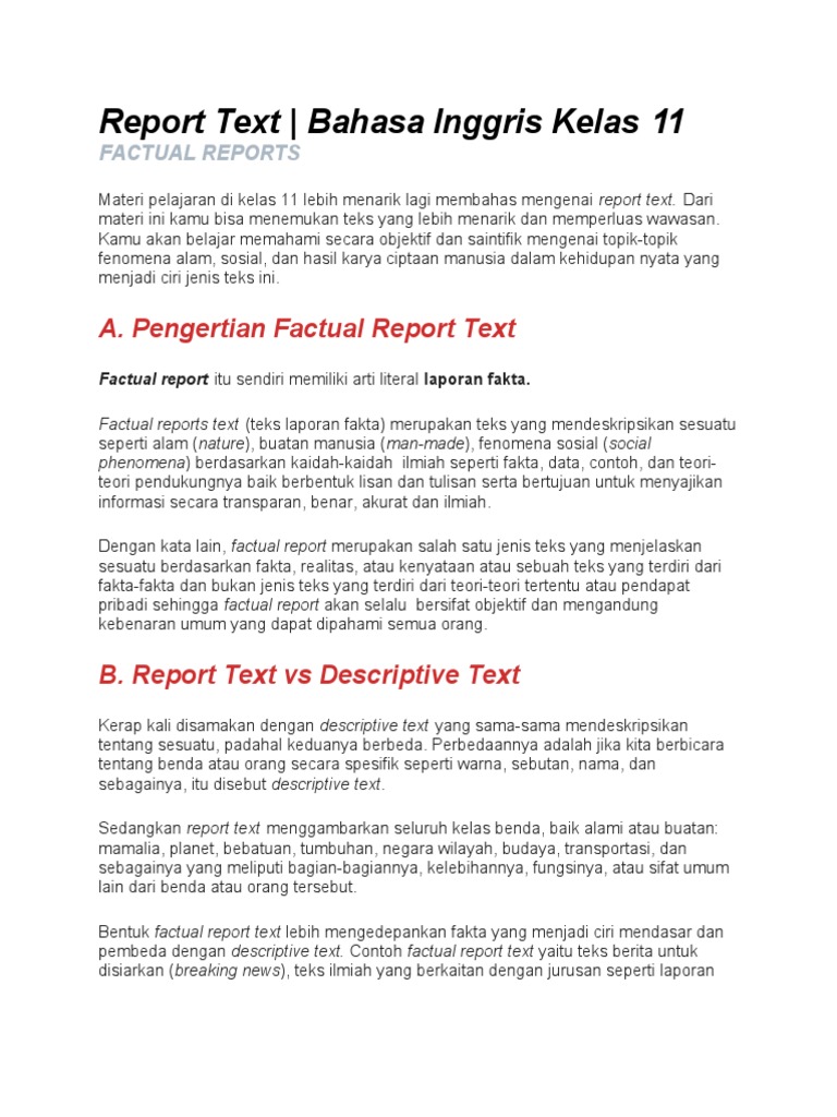 Factual Report Text | PDF