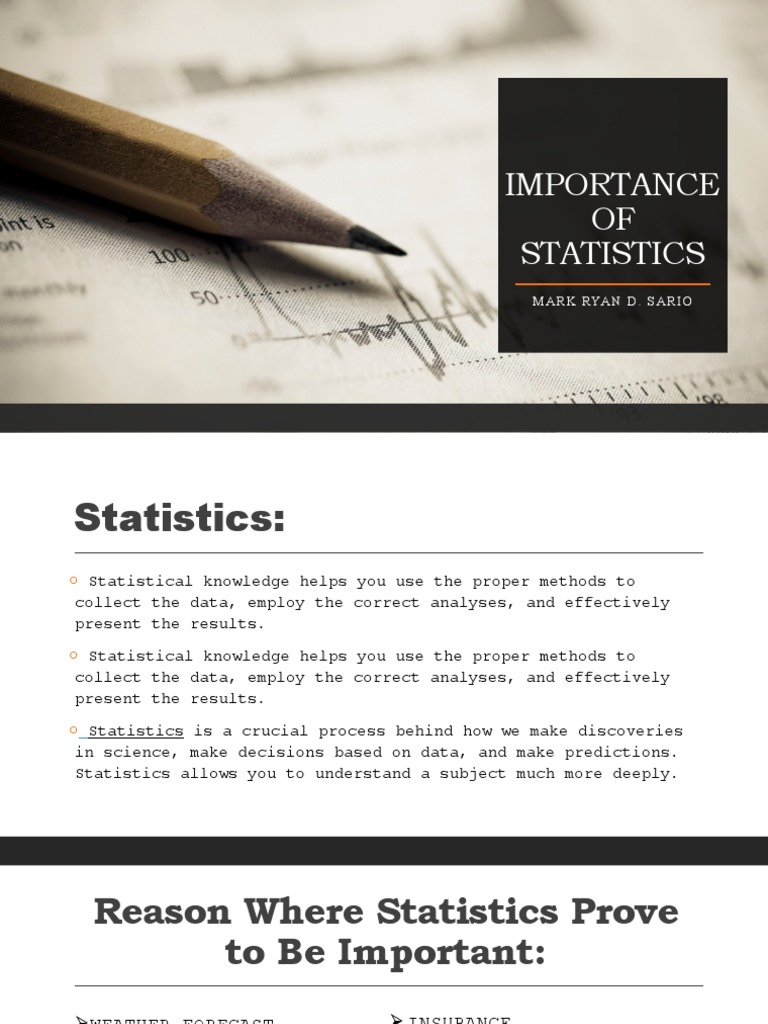 Importance of Statistics | PDF | Statistics | Scientific Method
