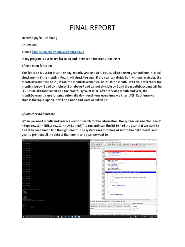 Final Report: Khang - Nguyenhuy0402@hcmut - Edu.vn | PDF | Information ...