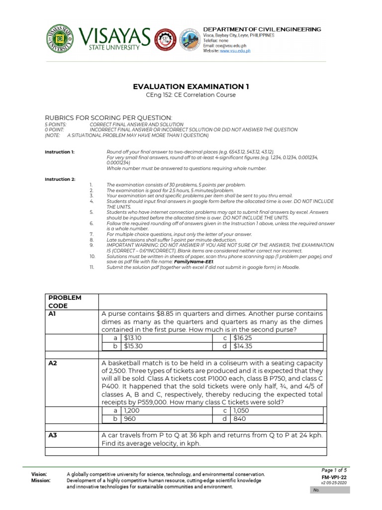 Evaluation Exam 1 | PDF | Triangle | Test (Assessment)
