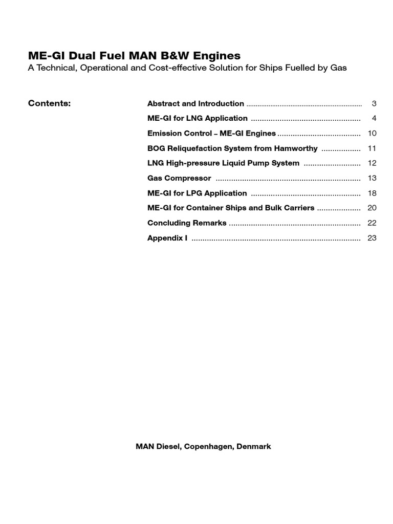 ME-GI Dual Fuel MAN B&W Engines | PDF | Liquefied Natural Gas ...