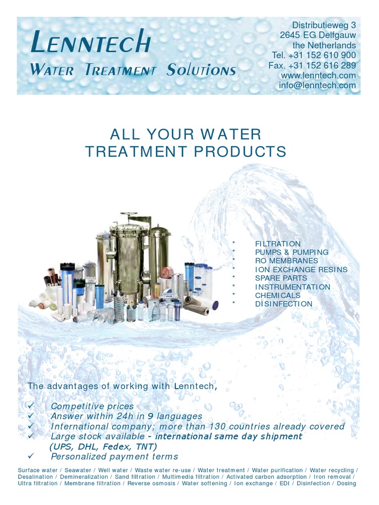 Lenntech Product List 17 | PDF | Water Purification | Membrane