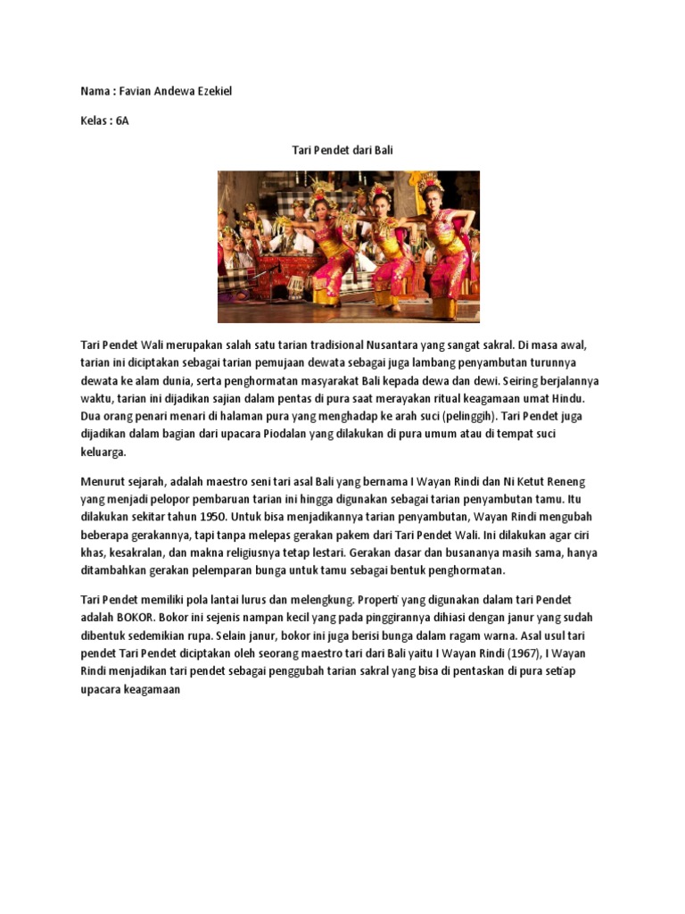 Tari Pendet | PDF