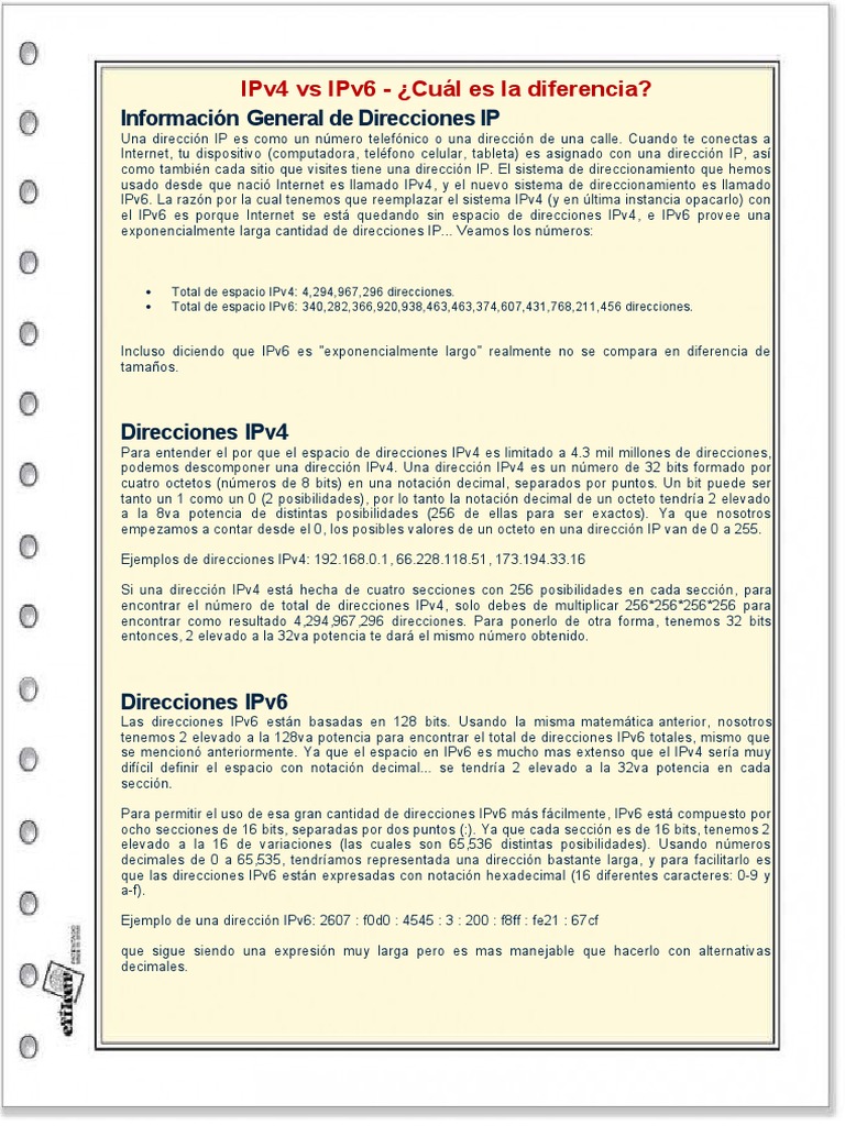 TCP Ipv4 VS V6 | PDF | Dirección IP | Yo Pv6