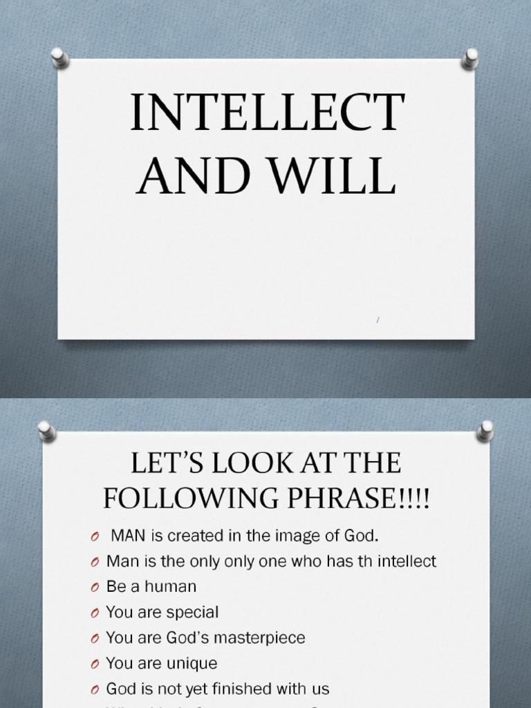 Intellect and Will Grade 10 | PDF