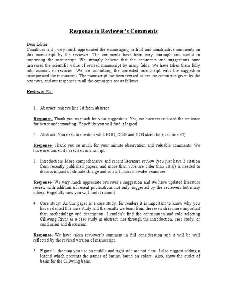 Response To Reviewer's Comments | PDF | General Circulation Model ...